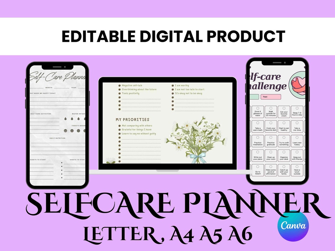 Self Care Planner | Digital, Goodnotes, iPad Planner | Daily Planner ...