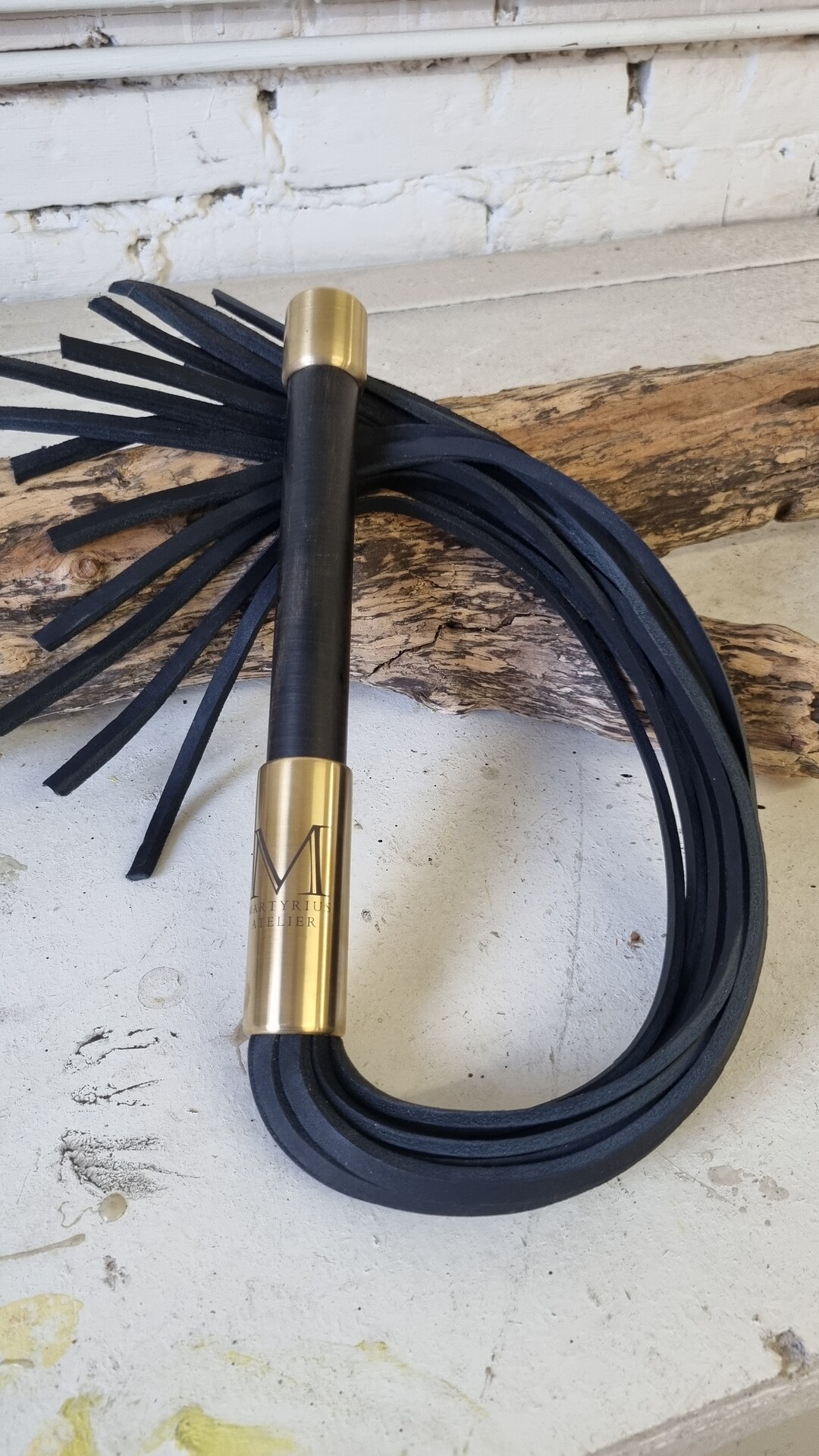 Flogger With Ebony and Brass Handle - Etsy UK