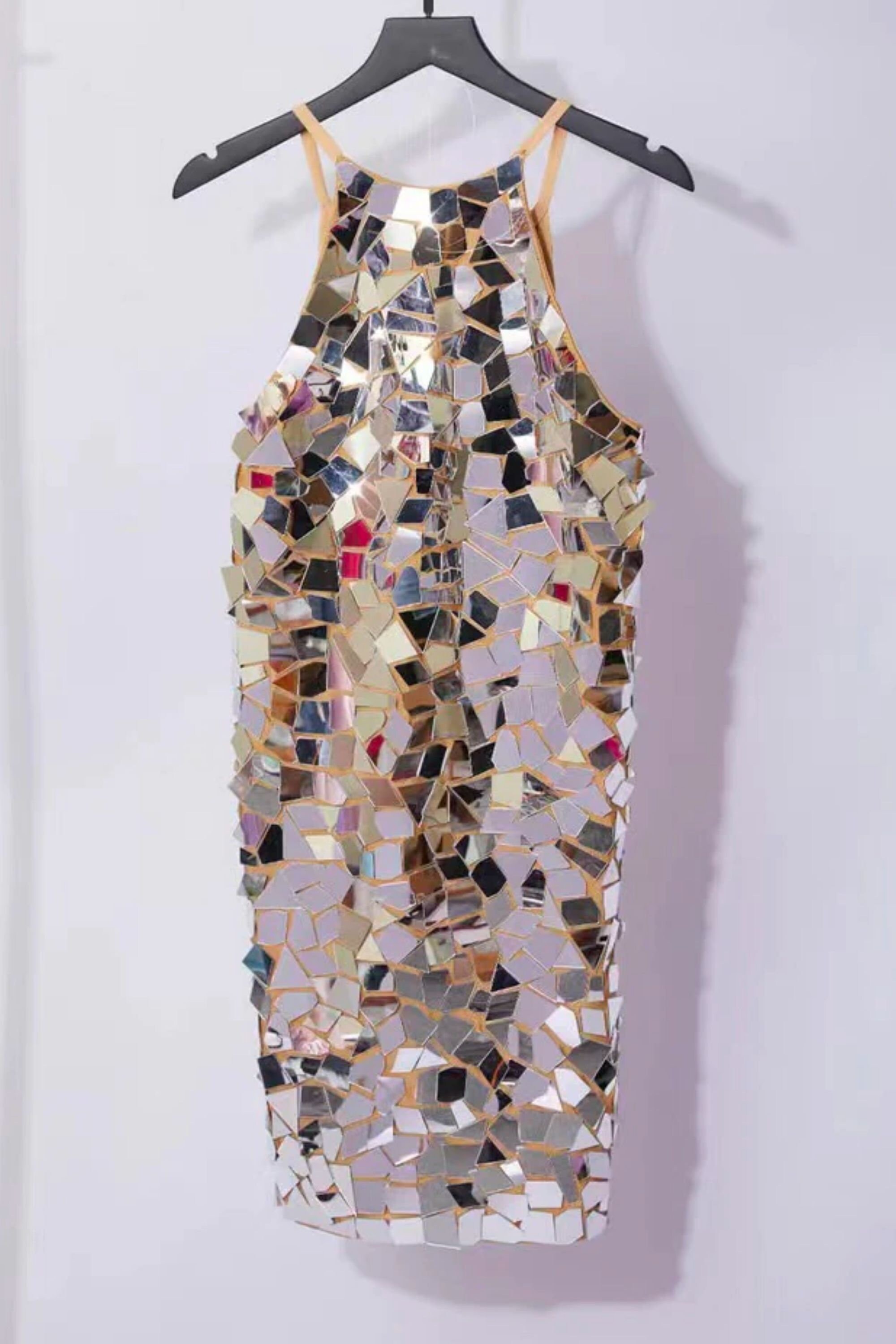 Silver Mirrored Mini Dress Renaissance World Tour - Etsy