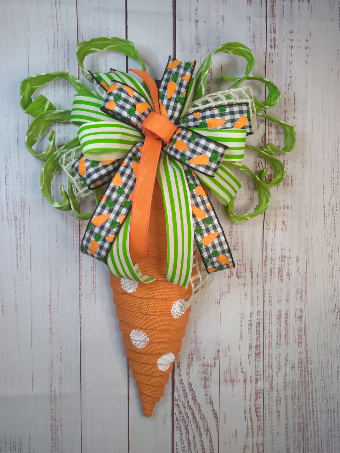 Carrot Door Hanger, Garden Decor, Farm Decor, Spring Wreath, Garden ...