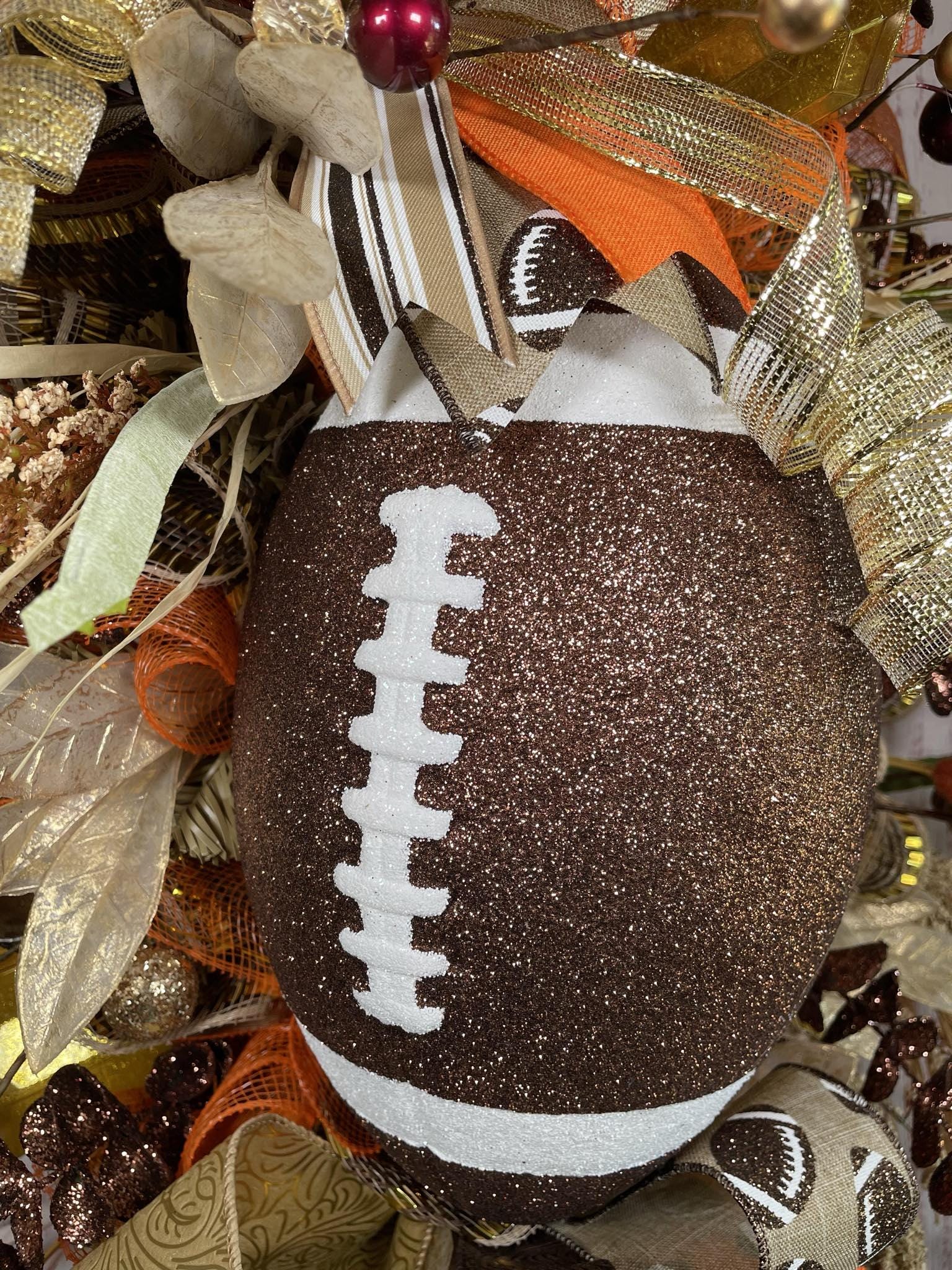 Fall Football Wreath, Autumn Game Day Swag, Fall Front Door Decor ...