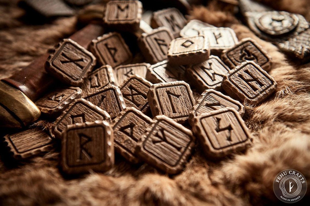 Elder Futhark Runes in a Linen Pouch (square Shape) - Etsy