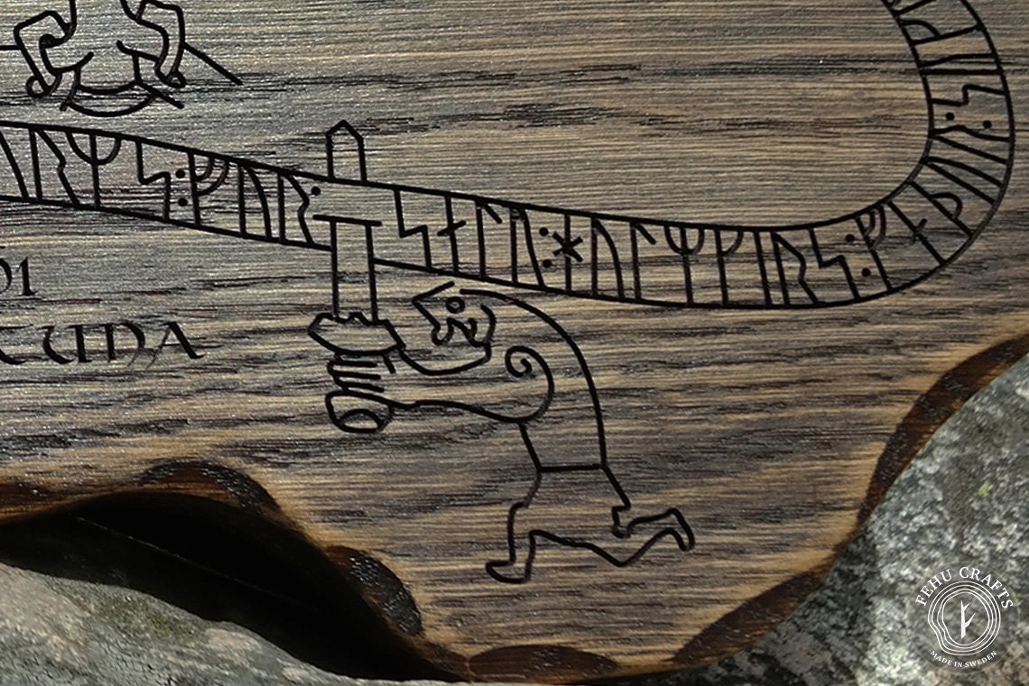 The Sigurd Carving Wooden Replica of a Runic Carving From - Etsy