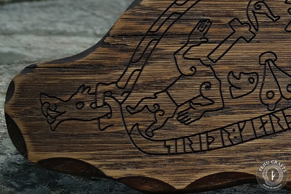 The Sigurd Carving Wooden Replica of a Runic Carving From - Etsy