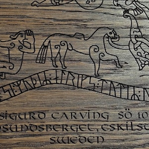 The Sigurd Carving, Wooden Replica of a Runic Carving From ...