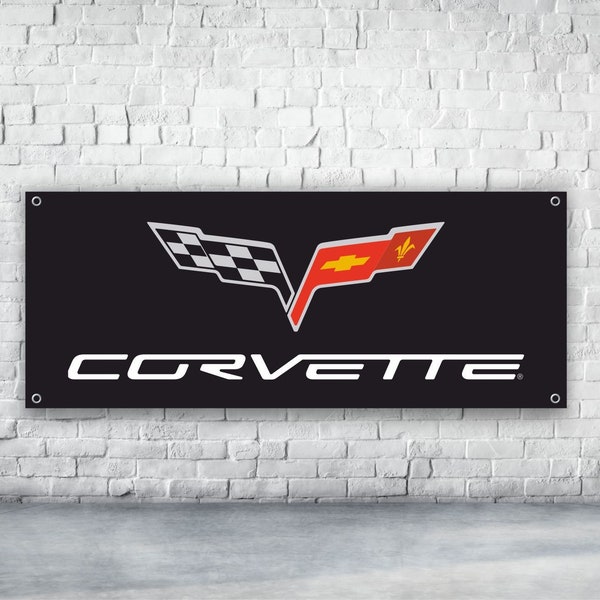 Corvette Garage Banner - Etsy