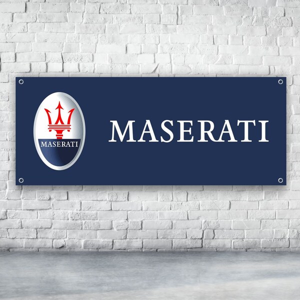 Maserati Logo Banner - Etsy