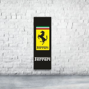 Ferrari Logo Banner Vinyl Garage Sign, Office or Showroom, Flag, Racing ...