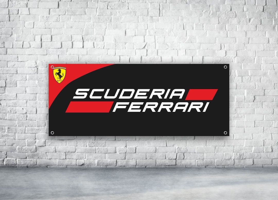 Scuderia Ferrari Logo Banner Vinyl Garage Sign, Office or Showroom ...