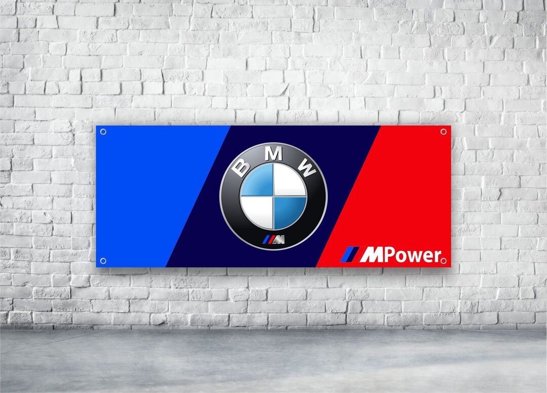 Bmw Logo Banner Vinyl, Garage Sign, Office or Showroom, Flag, Racing ...