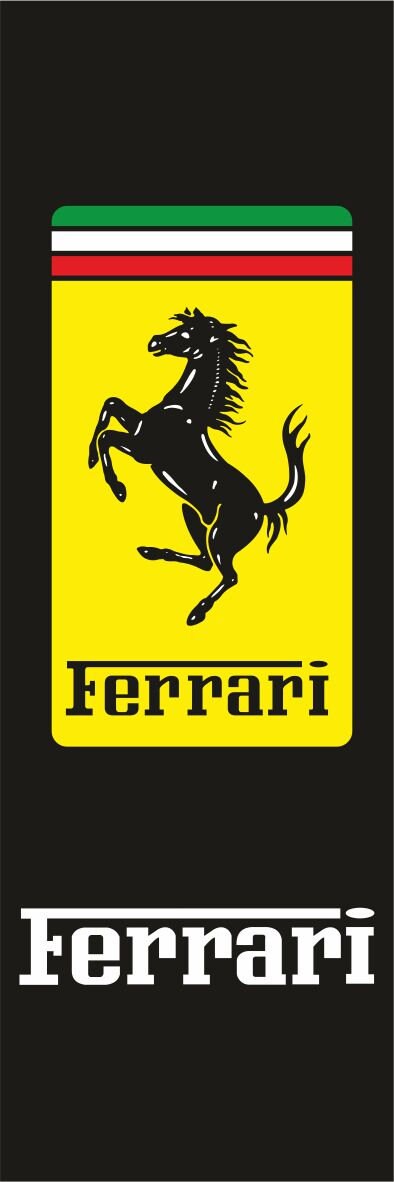 Ferrari Logo Banner Vinyl Garage Sign, Office or Showroom, Flag, Racing ...