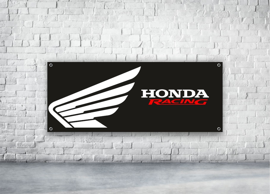 Banner del logotipo de Honda Racing Banner de vinilo Cartel de - Etsy ...