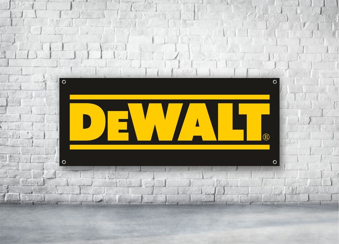 Dewalt Logo Banner Vinyl, Garage Sign, Office or Showroom, Flag, Racing ...