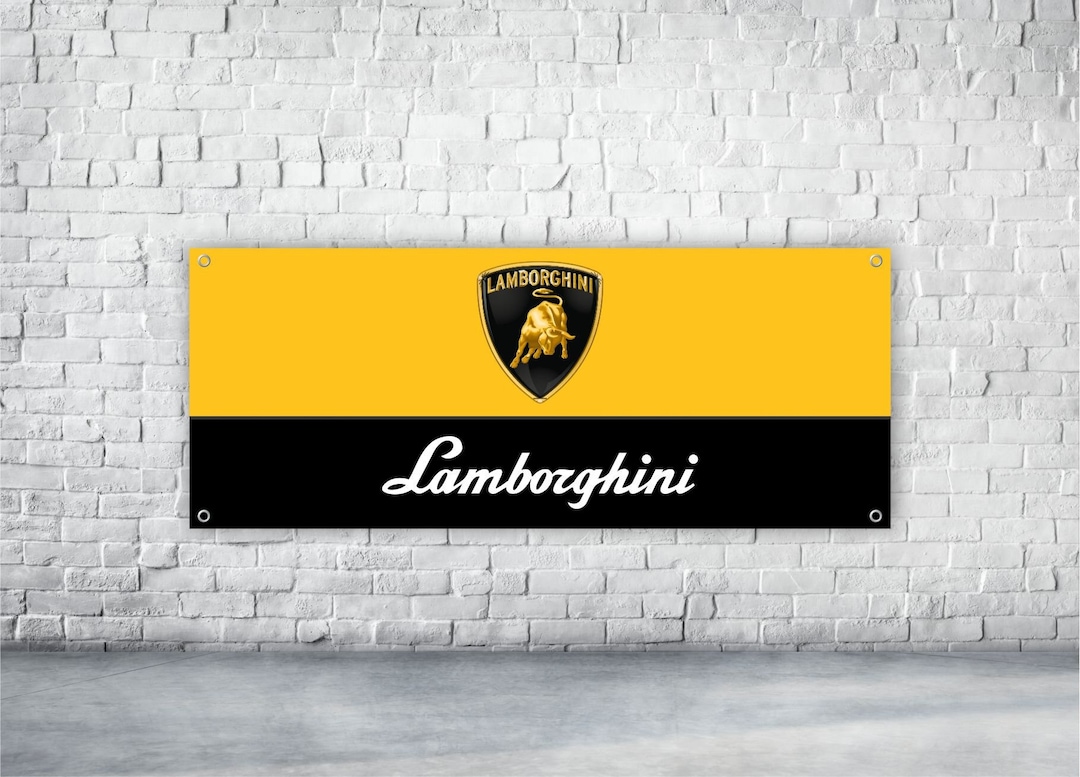 Lamborghini Logo Banner Vinyl Garage Sign Office or Showroom - Etsy
