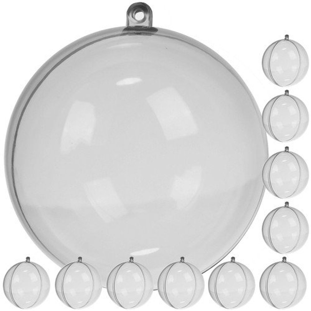 Transparent Balls 12 Cm Set of 10 - Etsy