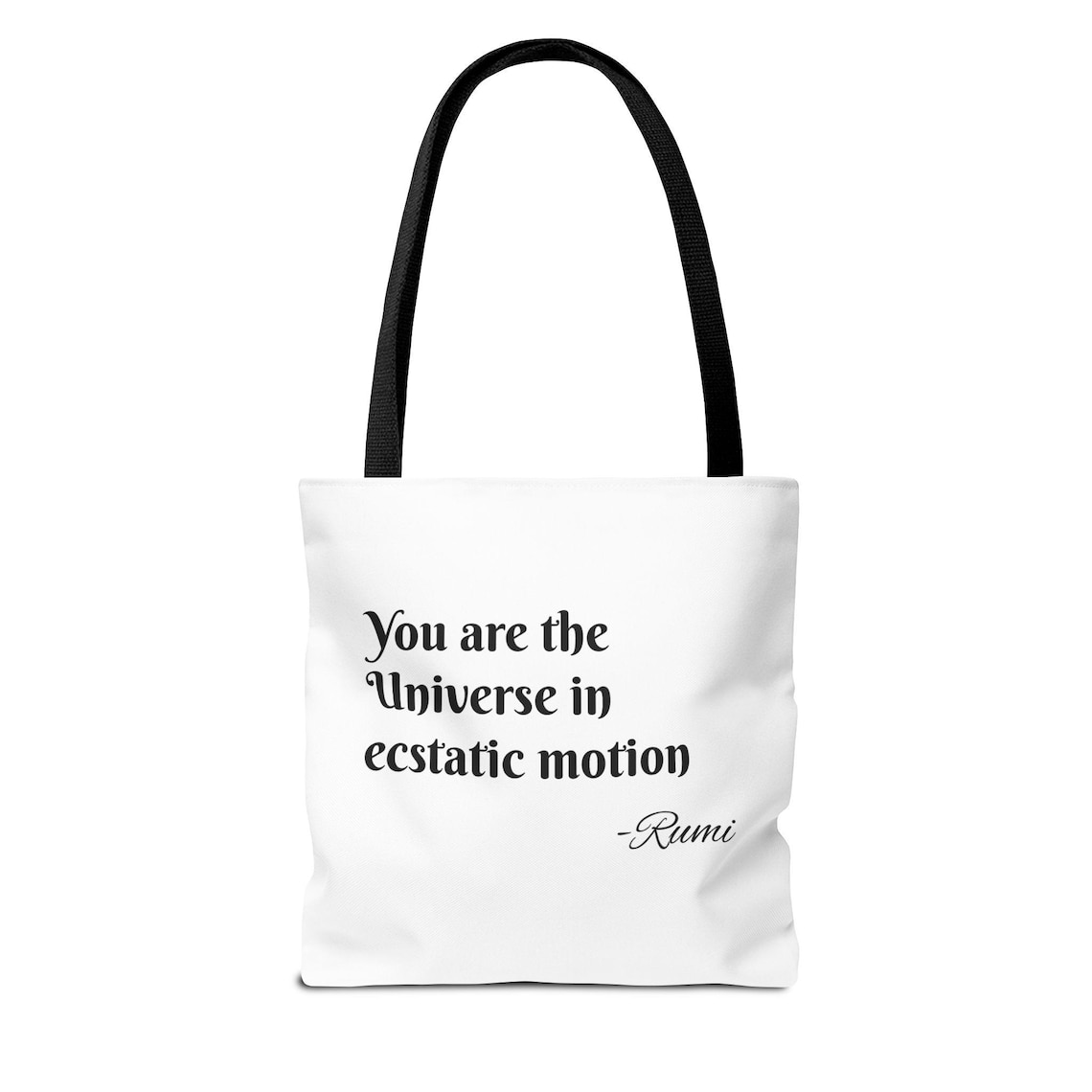 Tote Bag Featuring Poet Rumi and Master Rebazar Tarzs on One Side and ...