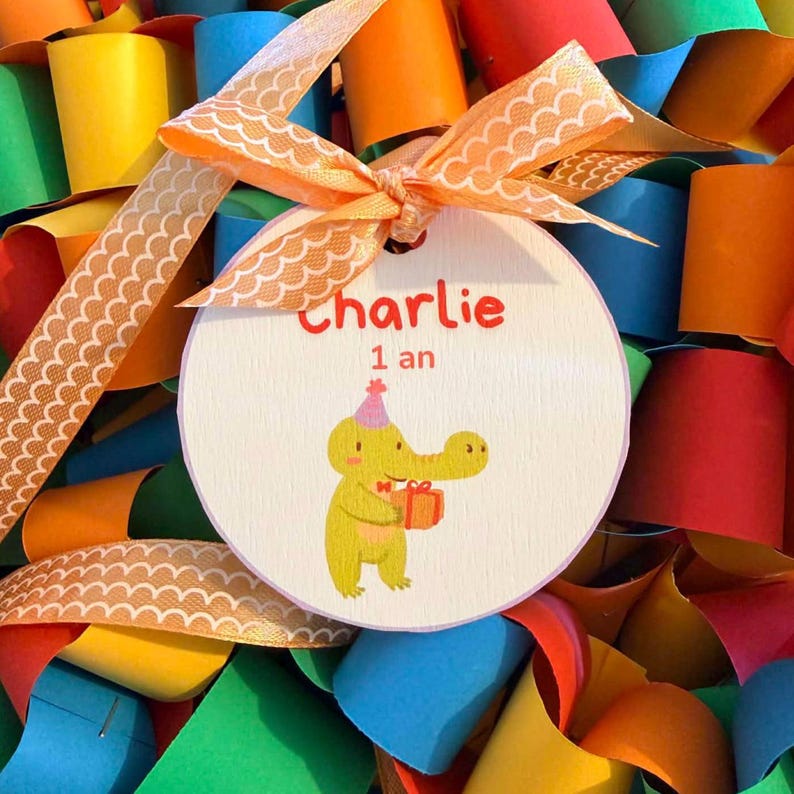 Custom Crocodile Birthday Decorations From Canva – Kids Party Labels ...