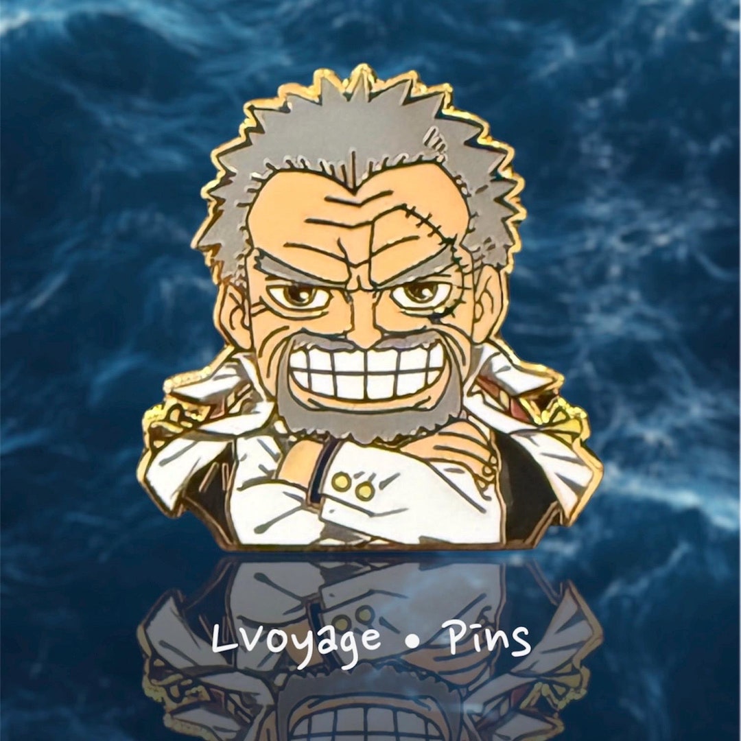 Monkey D. Garp Enamel Pin | Anime Collectible | Marine Hero Badge ...