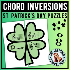 Chord Inversions Puzzles - St. Patrick's Day Music Theory Triads for ...