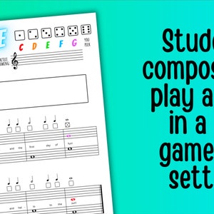 Summer Music Composing Activity for Piano | Compose With Dice - Etsy