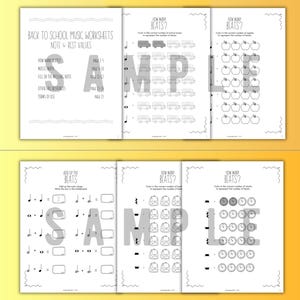 Back to School Music Worksheets | Music Math, Note Values [beginner ...