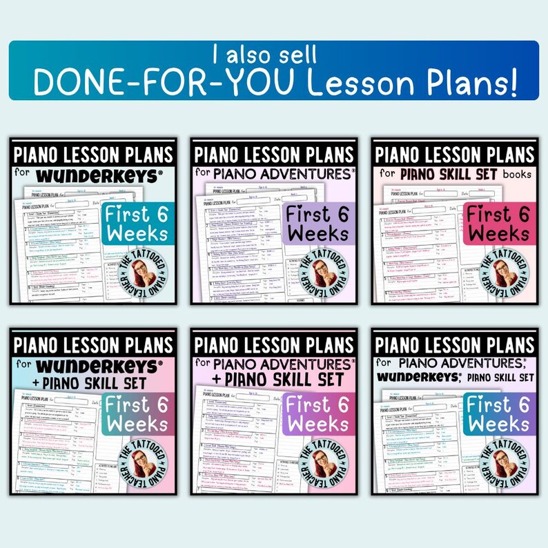 Editable Piano Lesson Template | Digital Planner for Teachers (PDF) - Etsy