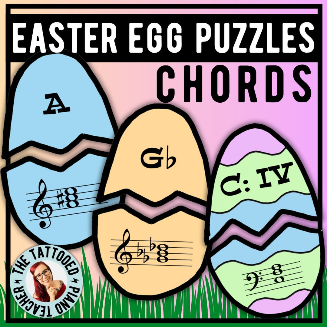 Spring Music Theory Puzzles | Easter Egg Game: Chords [elementary ...