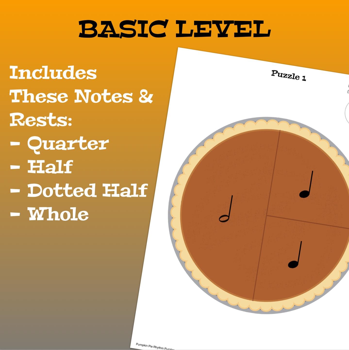 Pumpkin Pie Rhythm Puzzles: Thanksgiving Music Game (digital Download ...