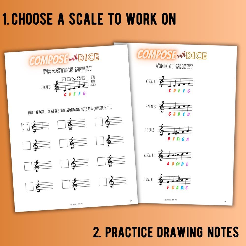 Thanksgiving Music Composing Activity for Piano Compose With Dice ...