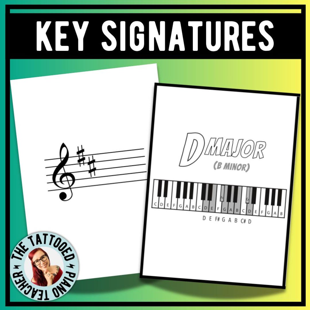 Key Signatures Flash Cards | Major Minor Keys | Piano Music Theory ...