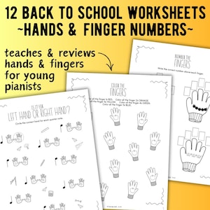 Back to School Music Worksheets | Finger Numbers [beginner Piano ...