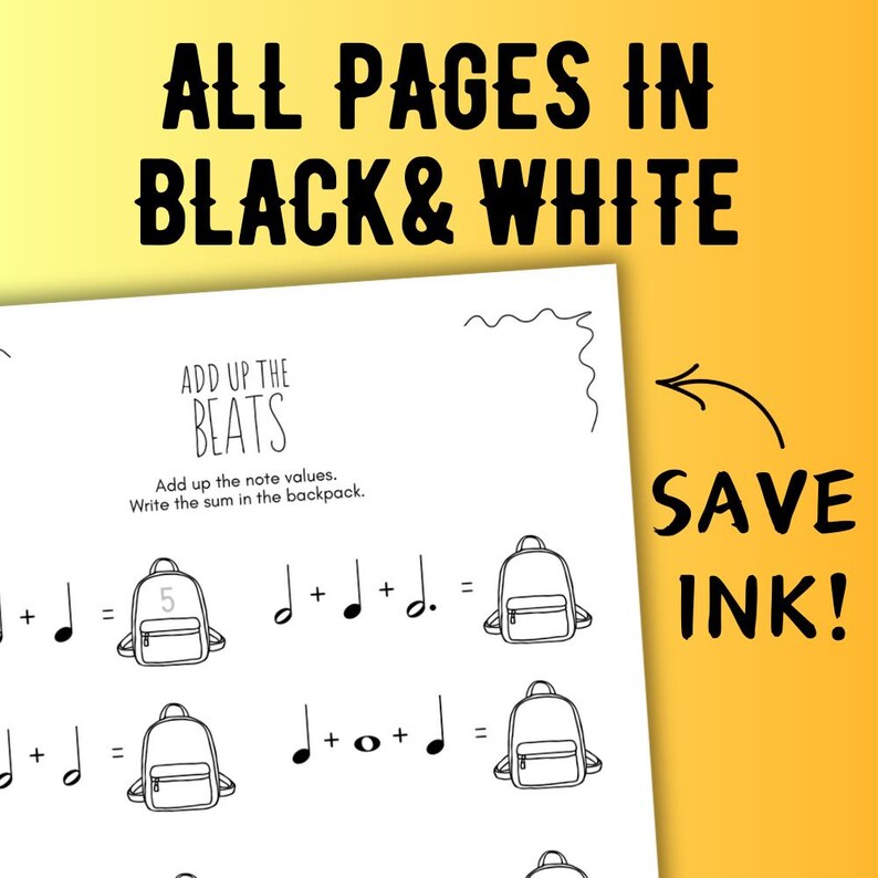 Back to School Music Worksheets | Music Math, Note Values [beginner ...