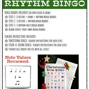 Christmas Rhythm Bingo | Music Bingo Game for Beginners | Piano Music ...