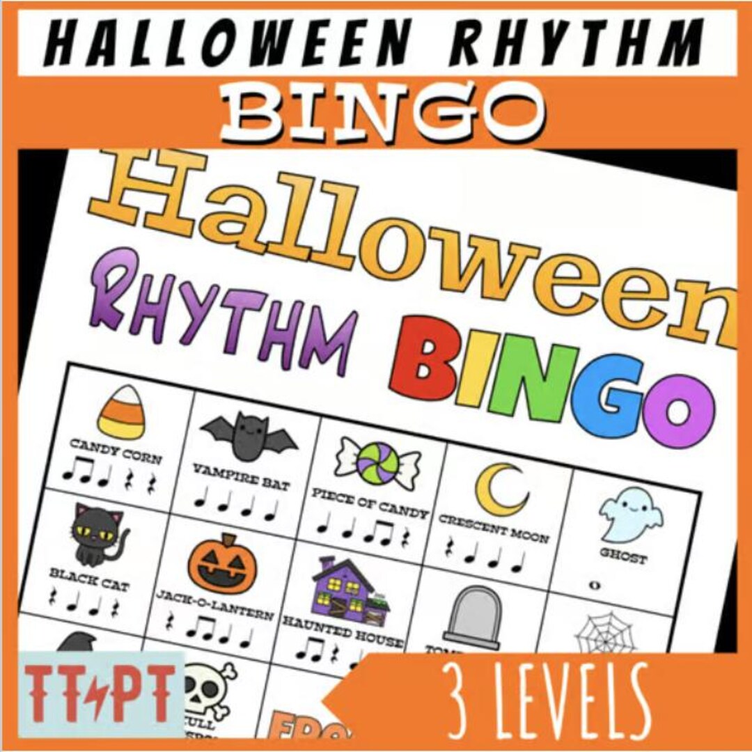 Halloween Rhythm Bingo | Music Game for Beginners (note Values Music ...