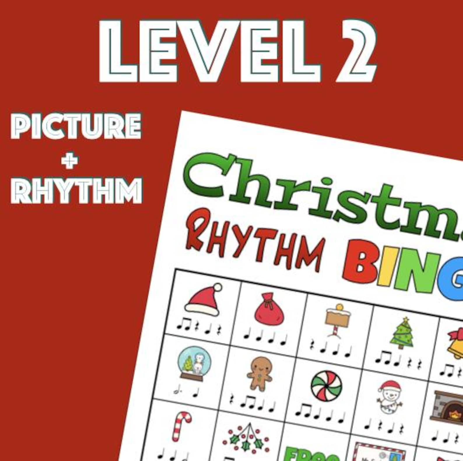Christmas Rhythm Bingo | Music Bingo Game for Beginners | Piano Music ...