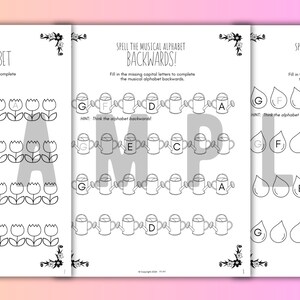 Spring Music Worksheets | Musical Alphabet [beginner Piano] Easter ...