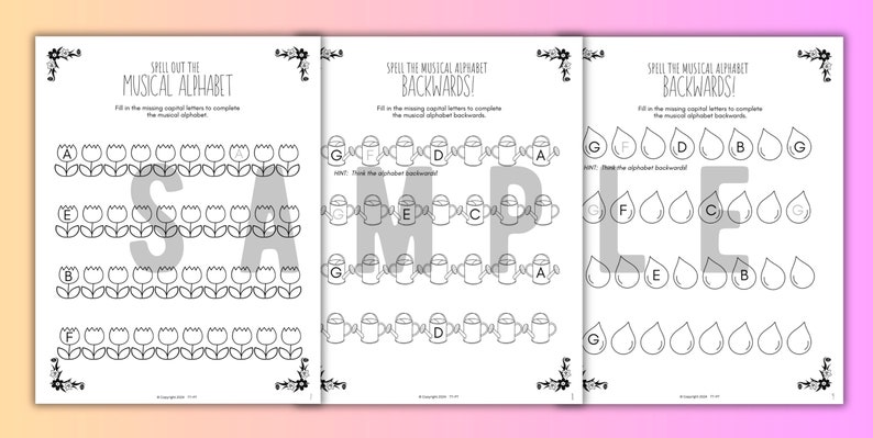 Spring Music Worksheets | Musical Alphabet [beginner Piano] Easter ...