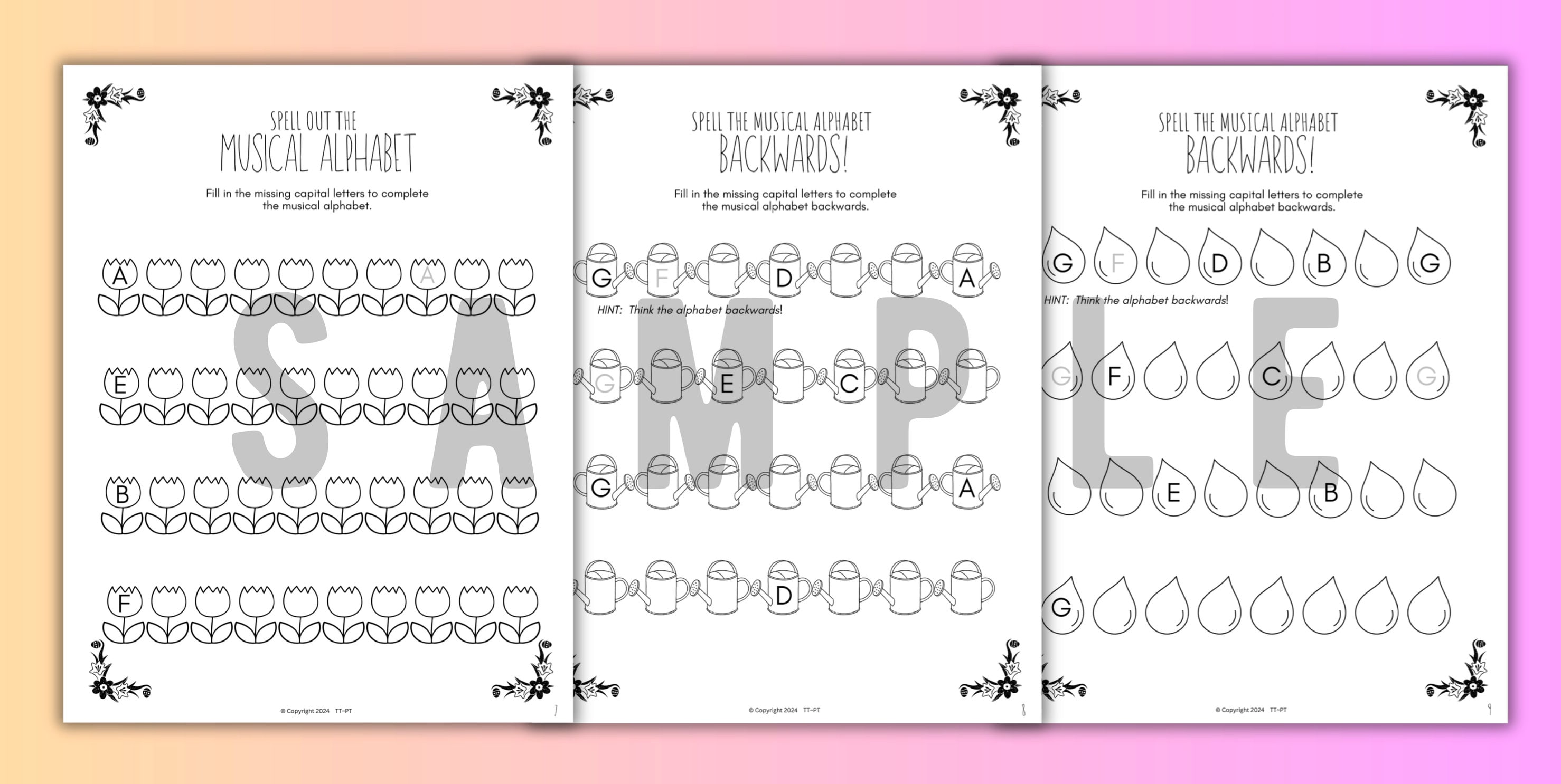Spring Music Worksheets | Musical Alphabet [beginner Piano] Easter ...