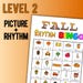 Fall Rhythm Music Bingo Game | Note & Rest Values (printable) - Etsy