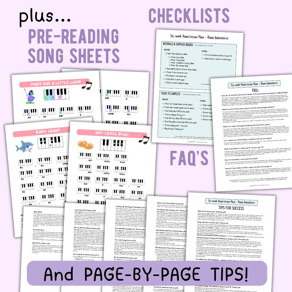 Piano Adventures® Lesson Plans | 6-week Beginner Piano Pack With ...