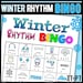 Winter Rhythm Bingo | Music Bingo Game for Beginners (note Values) - Etsy