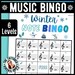 Winter Rhythm Bingo | Music Bingo Game for Beginners (note Values) - Etsy
