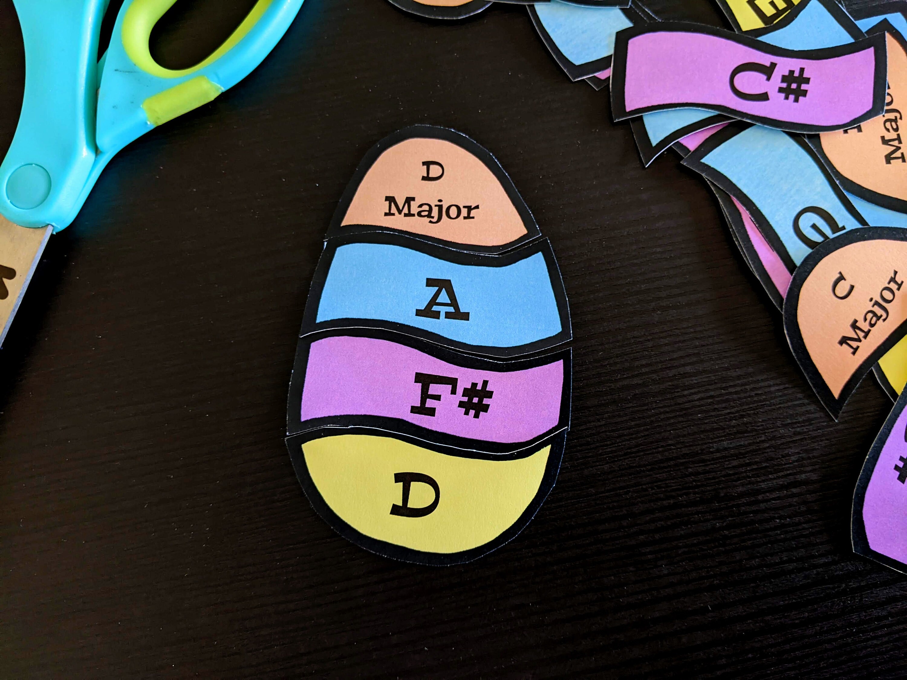 Spring Music Theory Puzzles | Easter Egg Game: Triads (chords ...