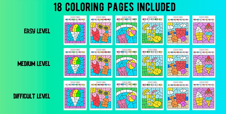 Summer Music Coloring Pages | Color by Code Music Symbols Dynamics | 3 ...