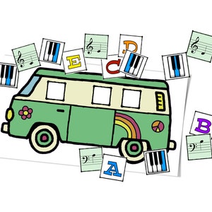 MUSIC THEORY PUZZLES Summer Beach Matching Game: Notes, Key Names ...