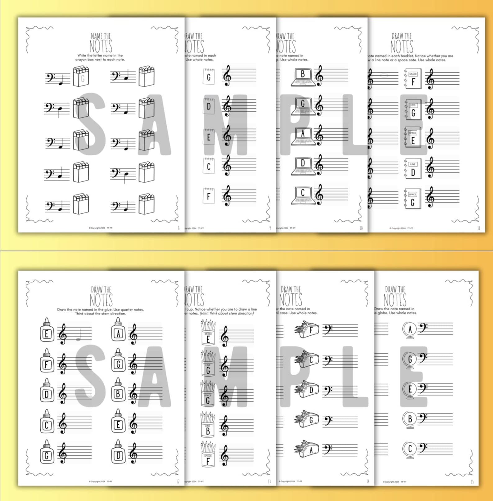 Back to School Music Worksheets | Note Naming [beginner Piano ...