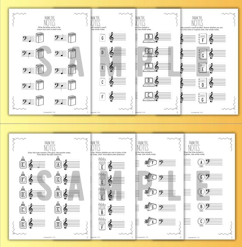 Back to School Music Worksheets | Note Naming [beginner Piano ...