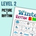 Winter Rhythm Bingo | Music Bingo Game for Beginners (note Values) - Etsy