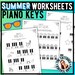 Summer Music Worksheets | Piano KEYS [black Keys, White Keys] Beach ...