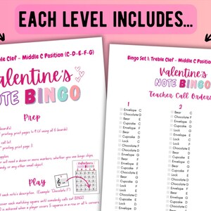 Valentine's Day Music Note Bingo | Music Theory Game for Piano Students ...
